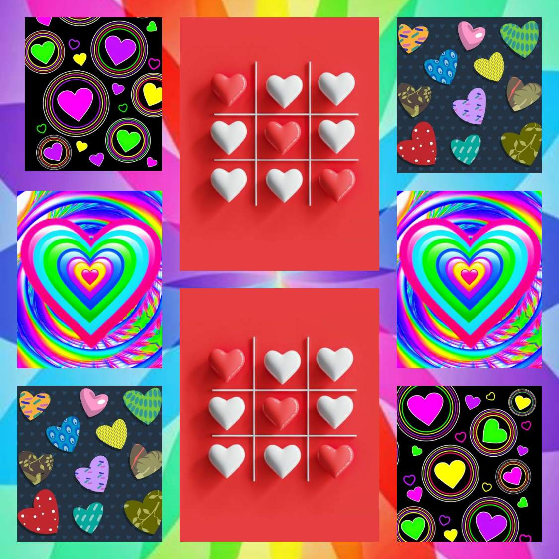Solve DOUBLE UP HEARTS jigsaw puzzle online with 81 pieces