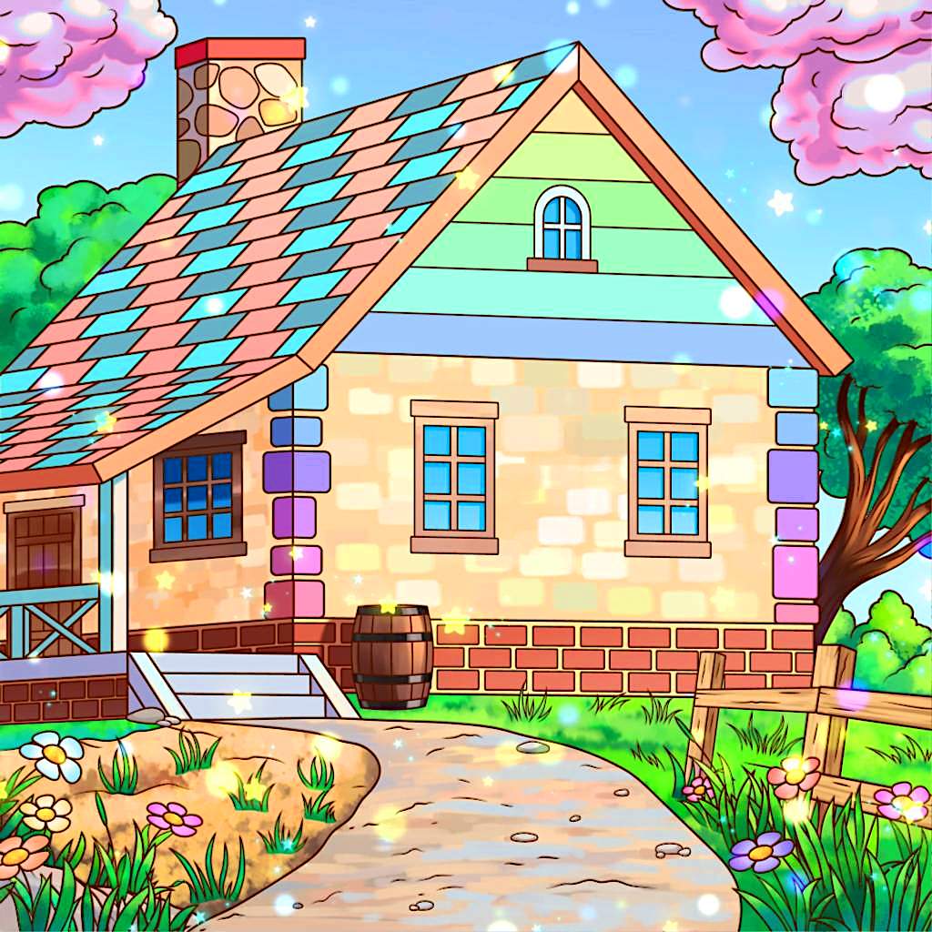 Jigsaw Puzzle | 7 Fancy Color | 64 pieces | Jigidi