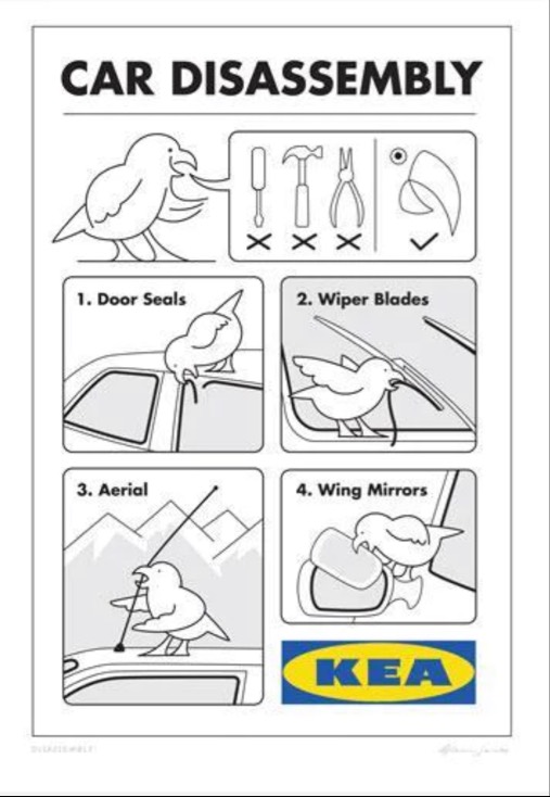 Solve Car Disassembly by Glenn Jones jigsaw puzzle online with 12 pieces