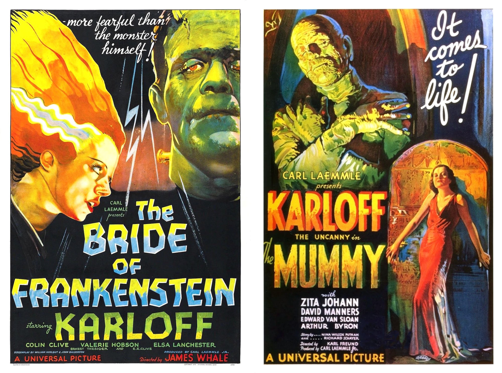 Jigsaw Puzzle | 594 pieces | Bride of Frankenstein ~ 1935 and The Mummy ...