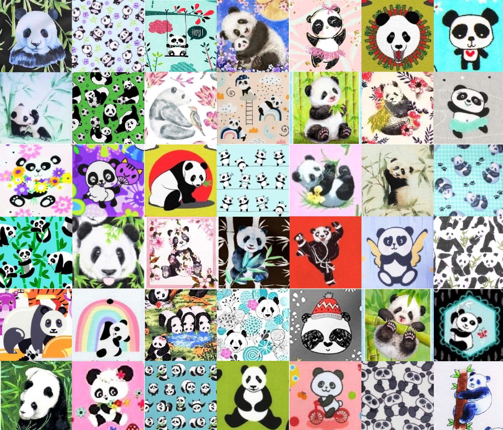 Solve .PATCHWORK NATIONAL PANDA DAY jigsaw puzzle online with 143 pieces