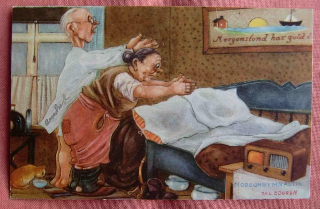 Solve Jacob Edgren Artwork - 'Diving into Bed' jigsaw puzzle online ...