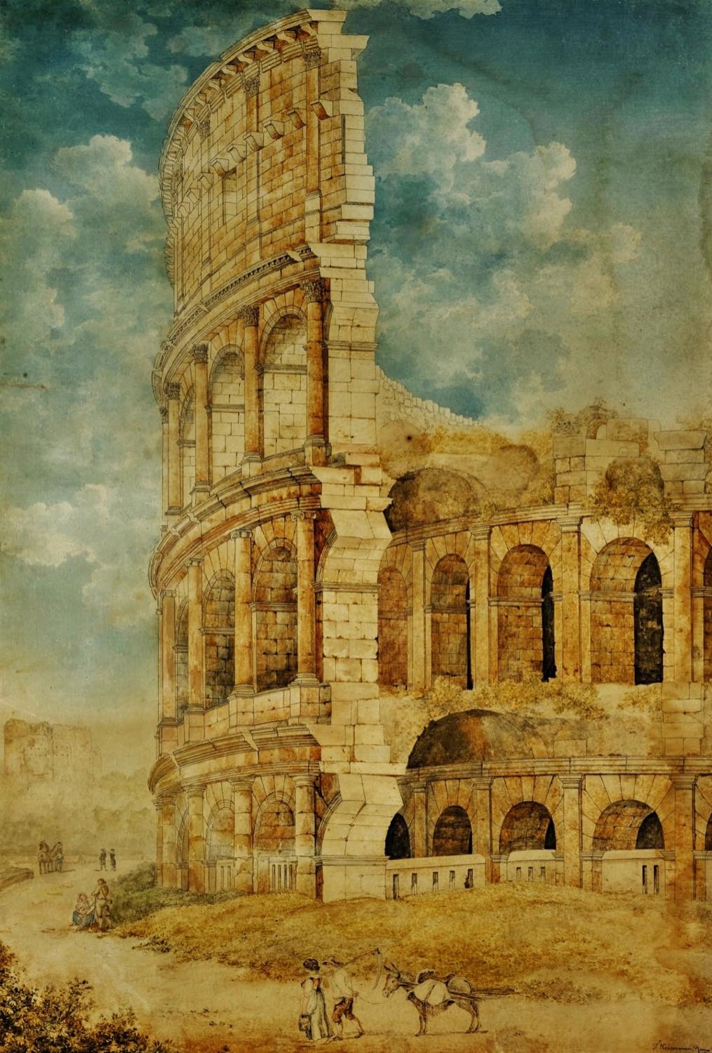 Solve Franz Kaisermann (Swiss, 1765–1833), Figures at the Foot of the ...