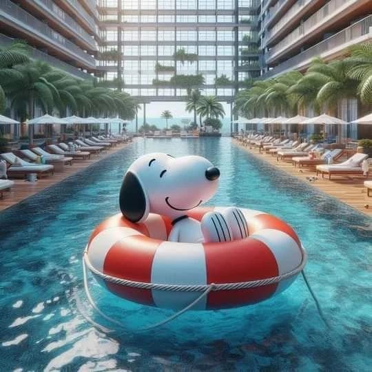 Solve Snoopy Pool jigsaw puzzle online with 81 pieces