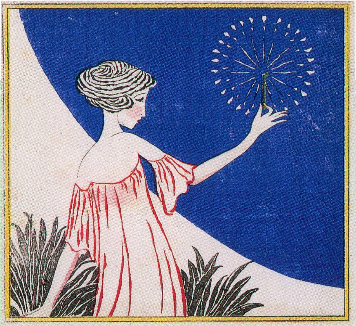 Solve Firework, the Cover Illustration of the August 1924 magazine ...