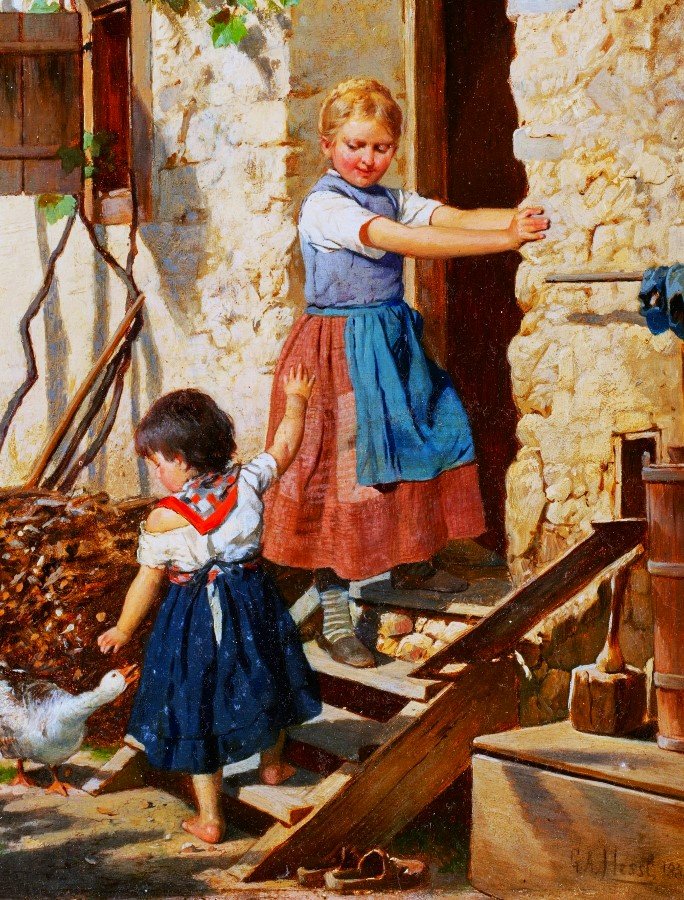 Solve The cheeky goose jigsaw puzzle online with 130 pieces