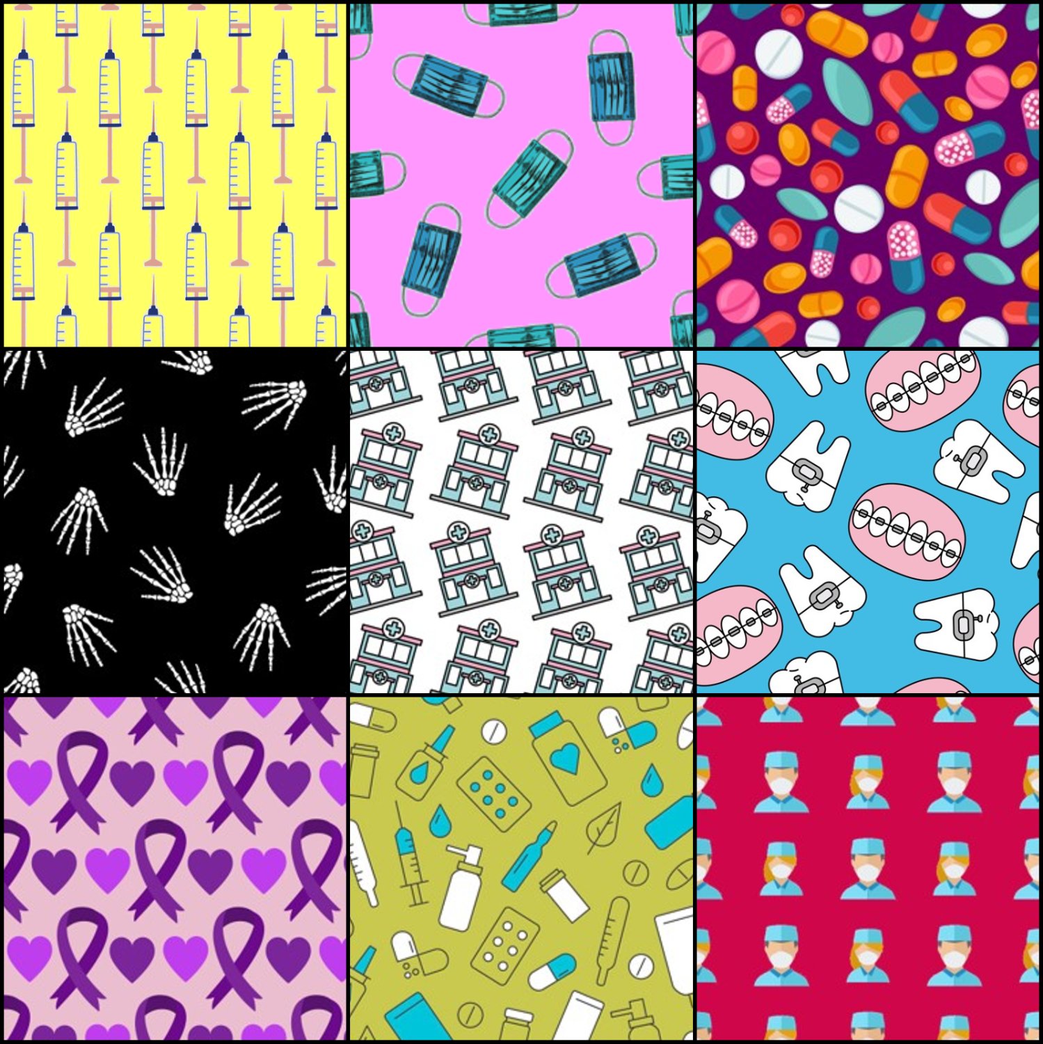 Solve Medical patterns 3 jigsaw puzzle online with 144 pieces