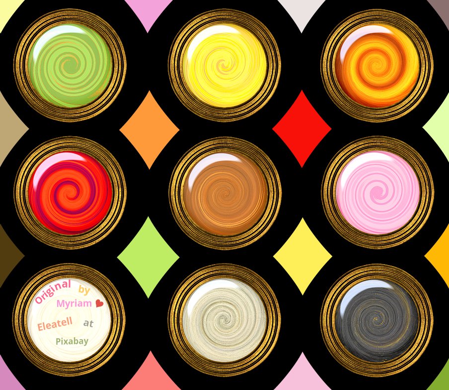 Solve Little pots of gold and green and pink and... jigsaw puzzle ...