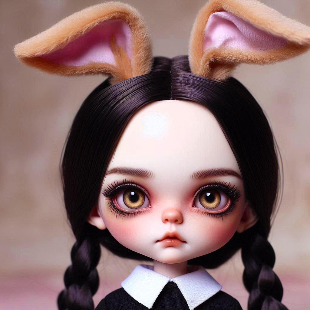 Jigsaw Puzzle | 64 pieces | Wednesday Addams ready for Easter | Jigidi