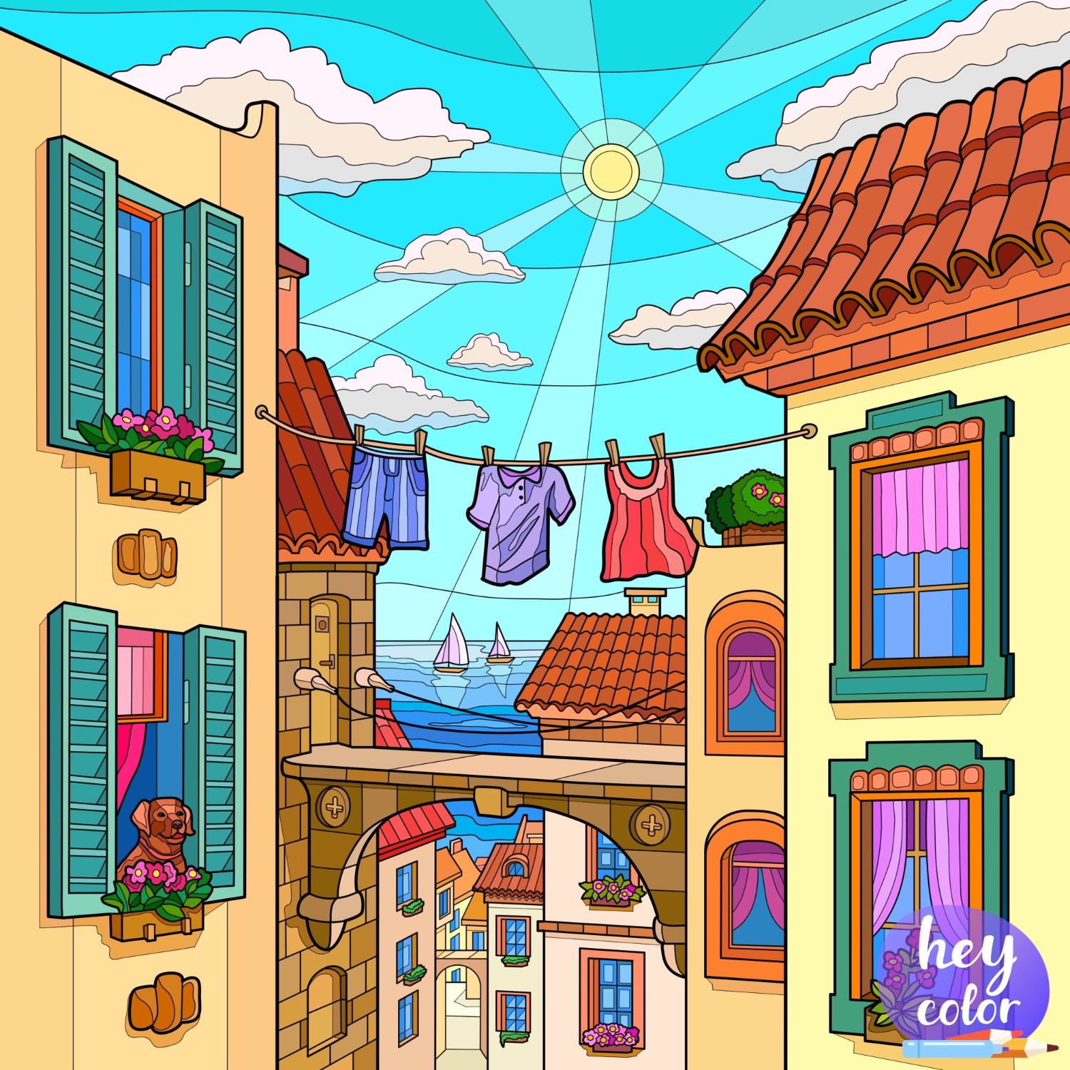 Jigsaw Puzzle | Laundry Day | 256 pieces | Jigidi