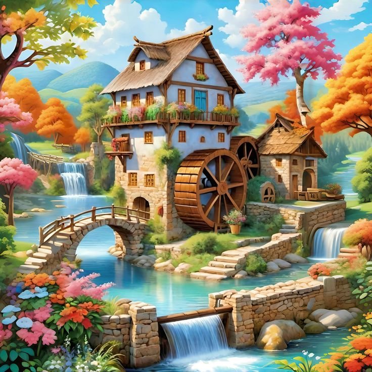 Solve Water under the Bridge jigsaw puzzle online with 64 pieces