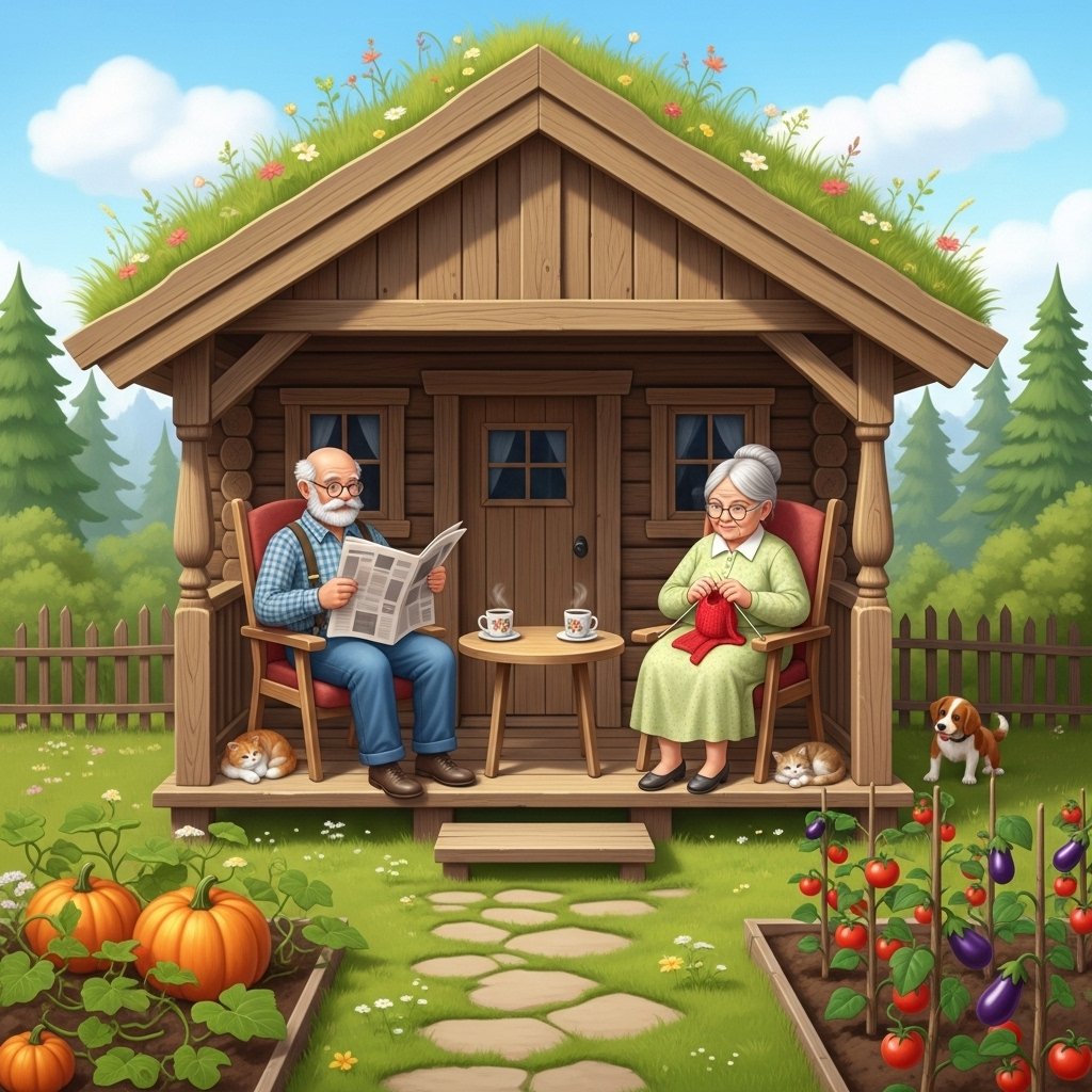 Solve Grandparents' Peaceful Porch Life jigsaw puzzle online with 100 ...