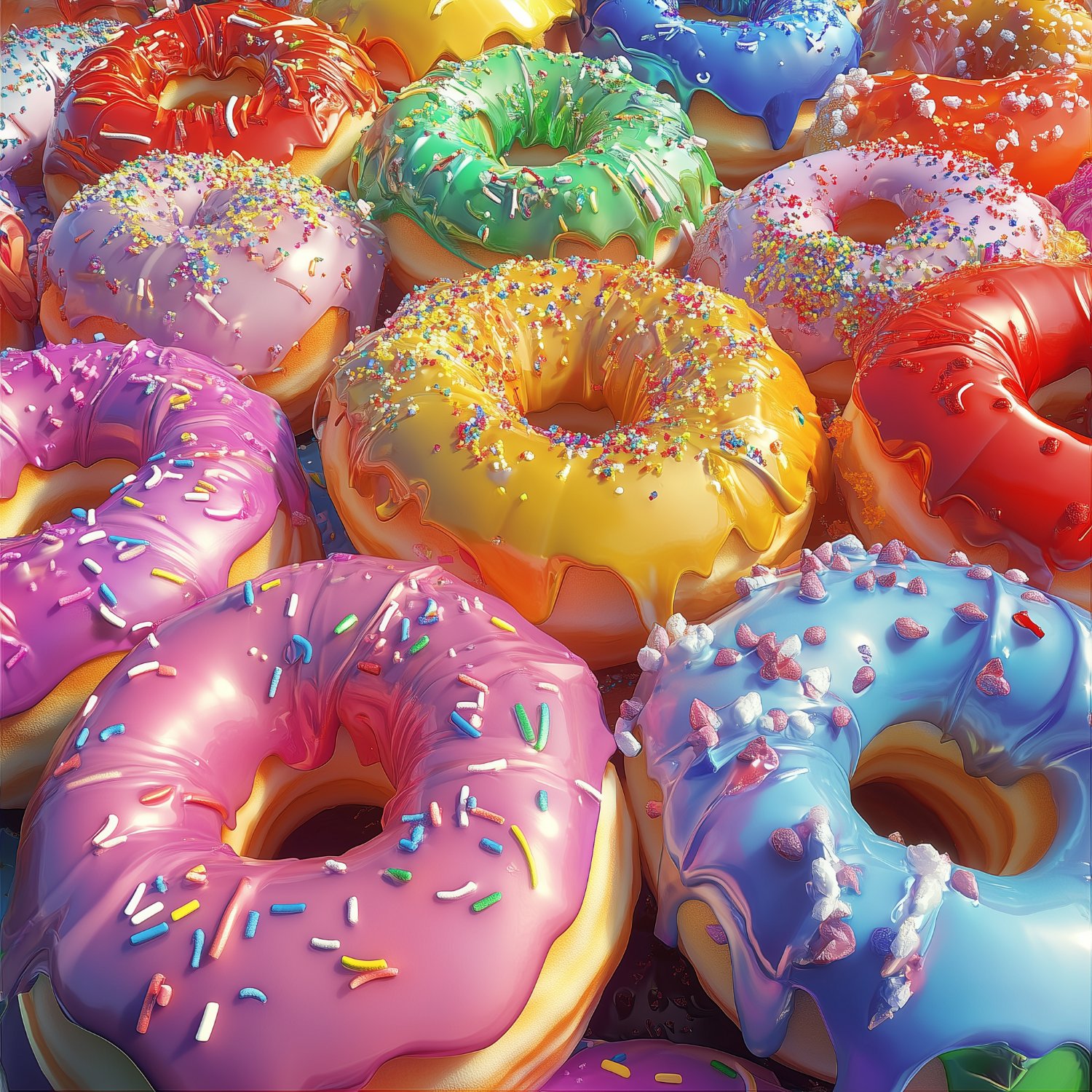 Solve Donuts jigsaw puzzle online with 600 pieces