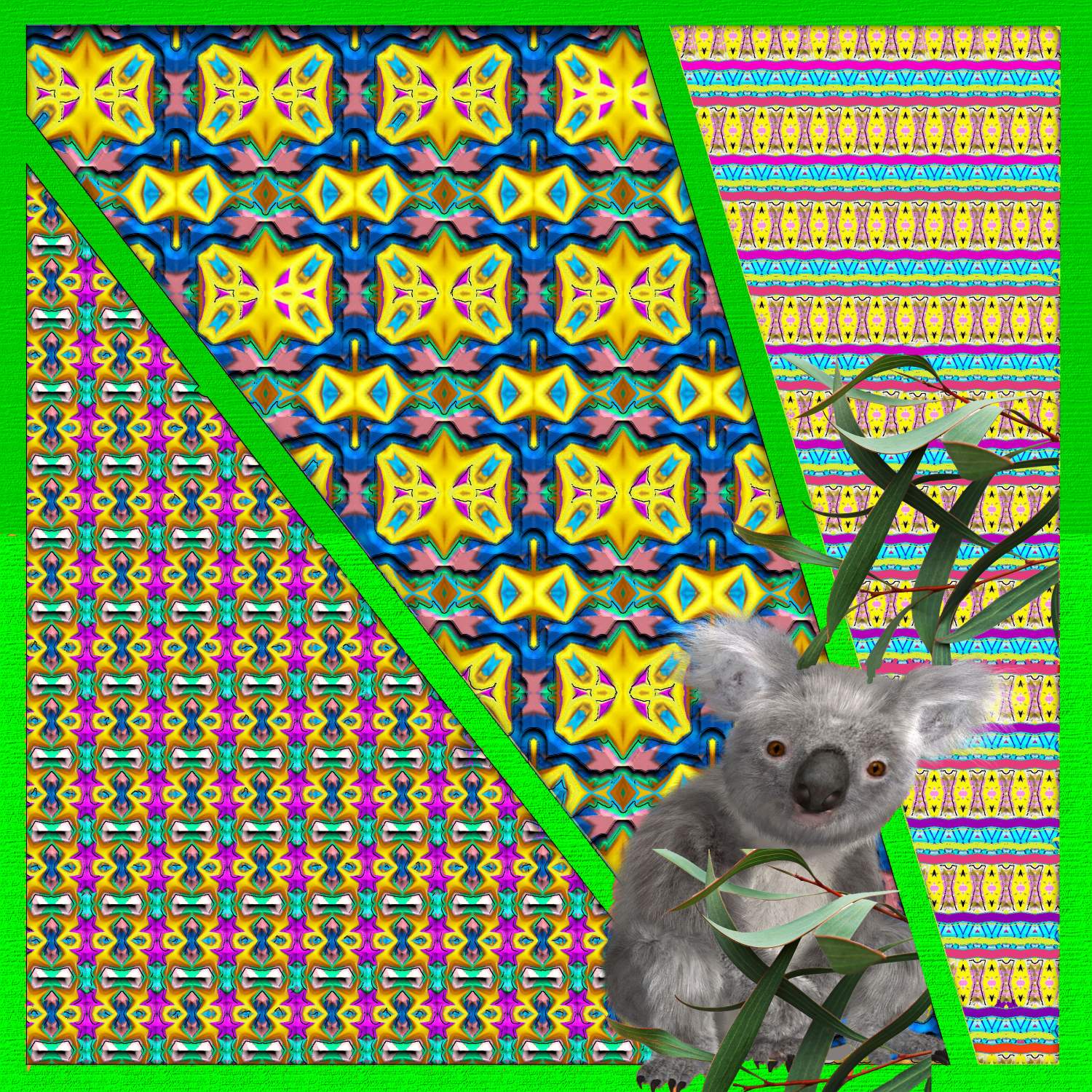 Solve KOALA COLLAGE jigsaw puzzle online with 225 pieces