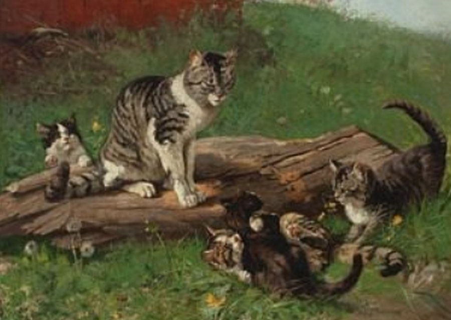 Solve Elisabeth Sinding: Mor passer på (1885) jigsaw puzzle online with ...