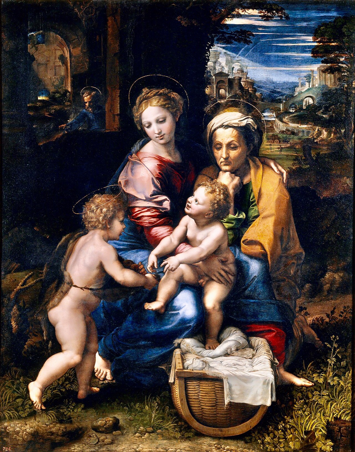 Solve Raphael - 'The Holy Family' (La Perla)) jigsaw puzzle online with ...