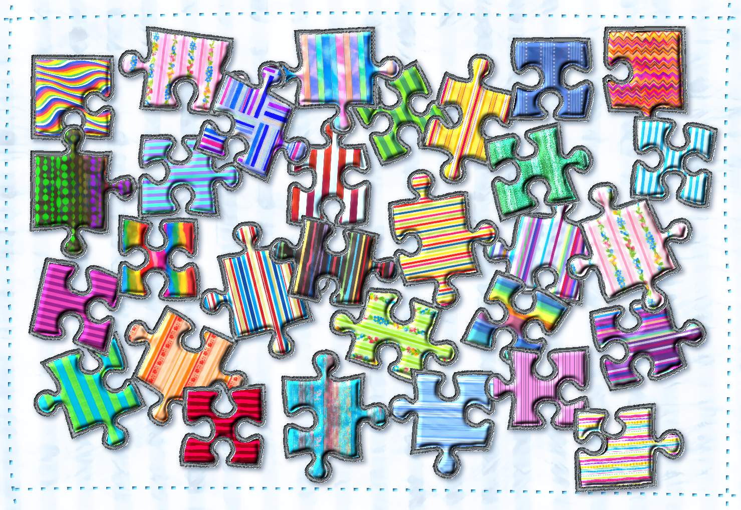 Solve Strips of Stripes jigsaw puzzle online with 352 pieces