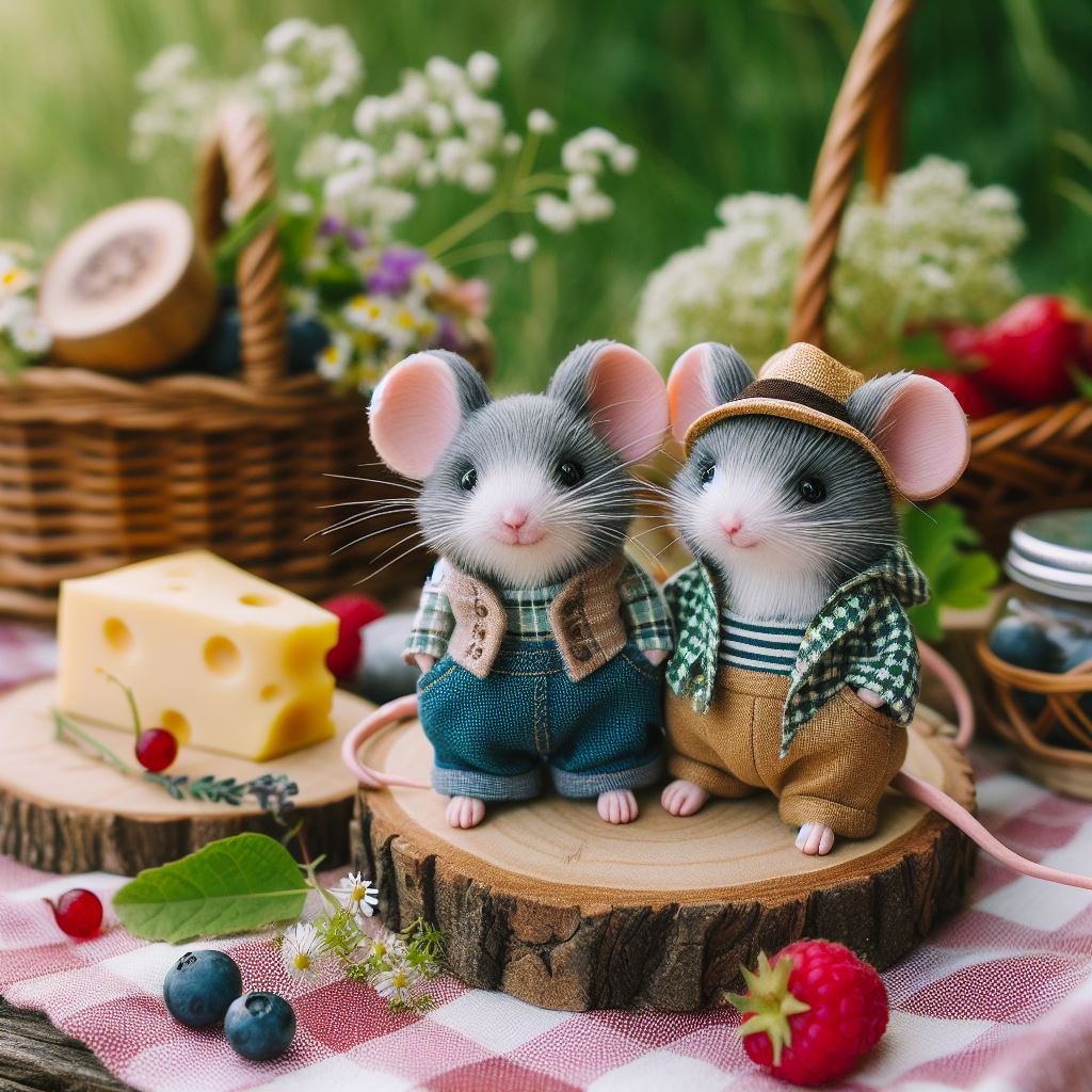Solve Country mice picnic jigsaw puzzle online with 64 pieces