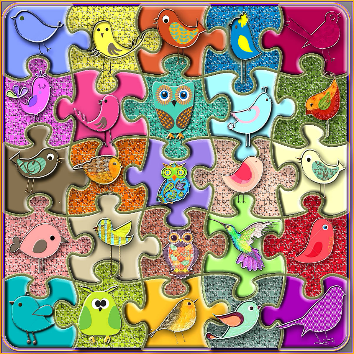 Solve Birds Of A Feather . . . . . . jigsaw puzzle online with 144 pieces