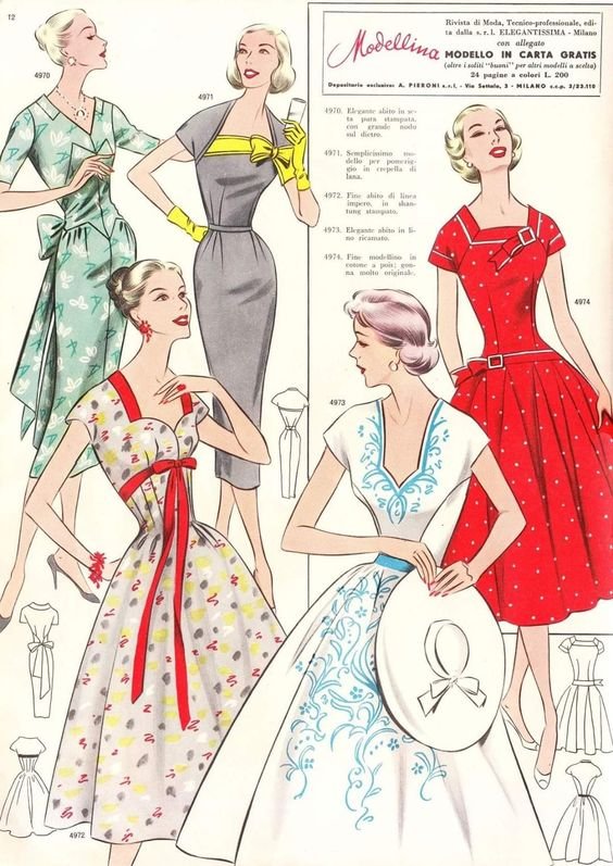 Solve 50s Sewing Pattern jigsaw puzzle online with 117 pieces