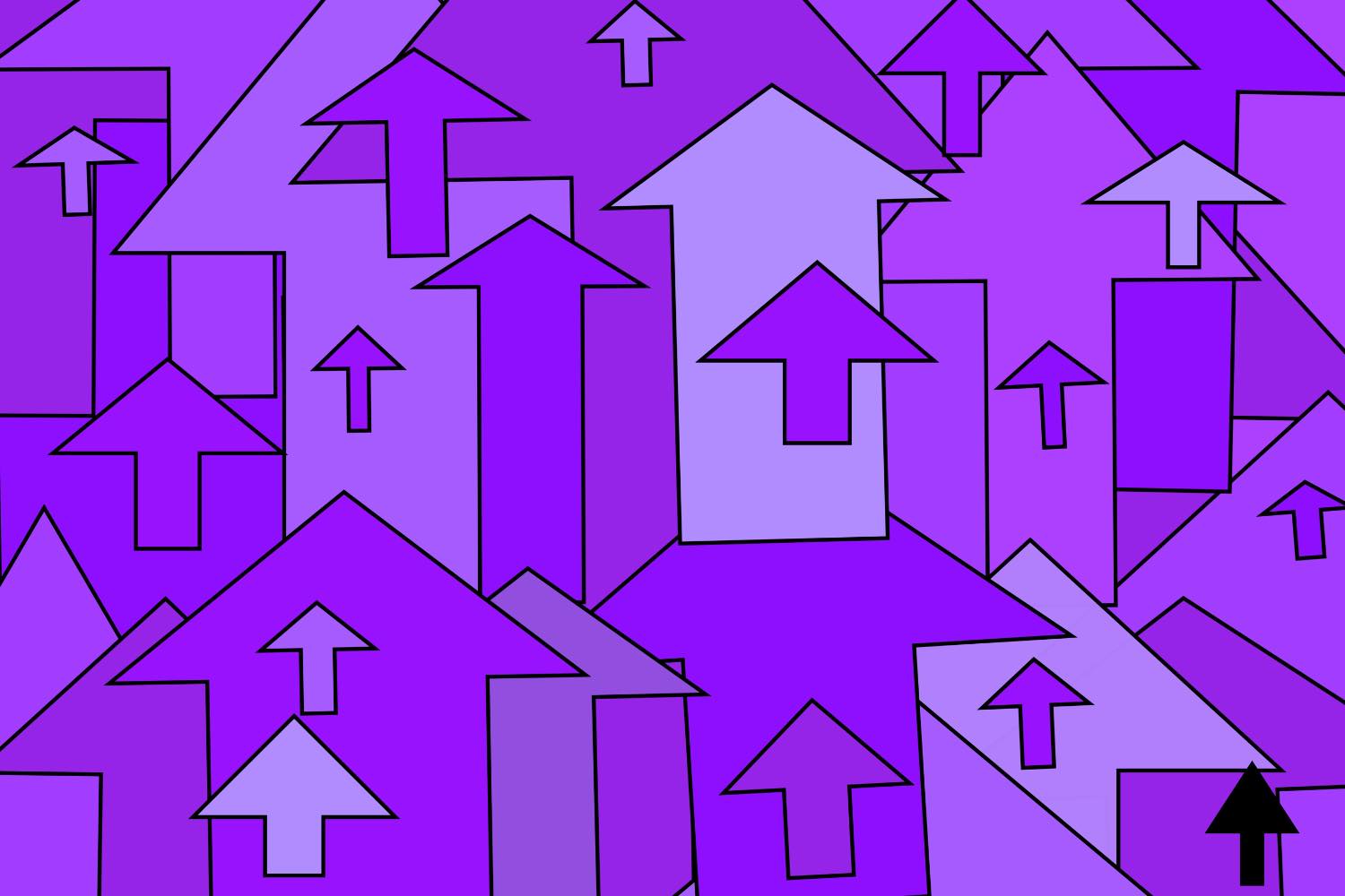 Solve Mini Arrows Up! jigsaw puzzle online with 96 pieces