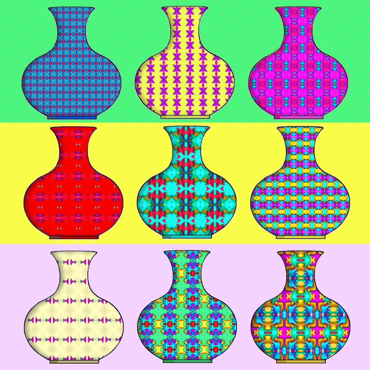 Solve SETS OF VASES jigsaw puzzle online with 600 pieces