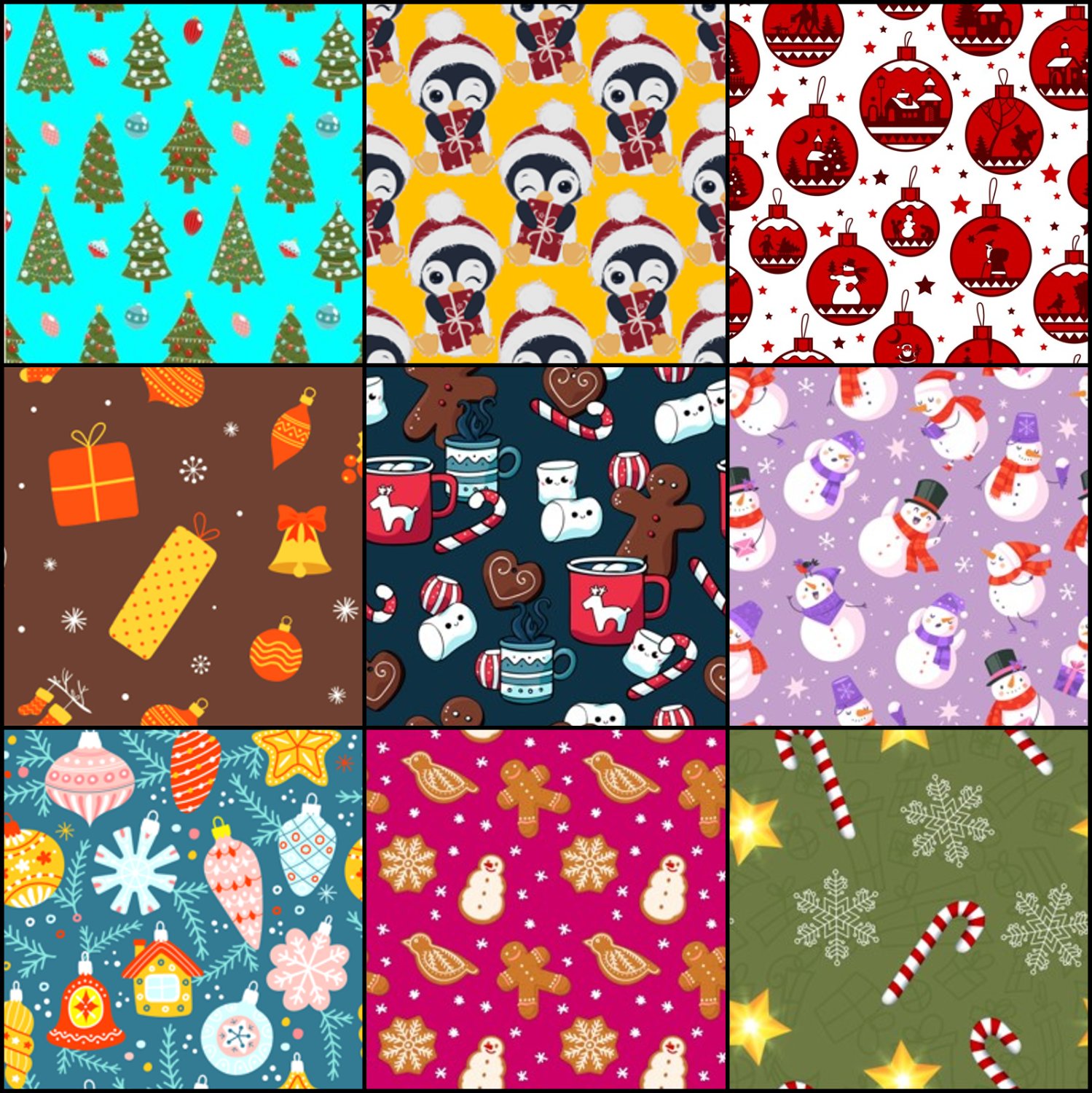 Solve Christmas patterns 18 jigsaw puzzle online with 81 pieces