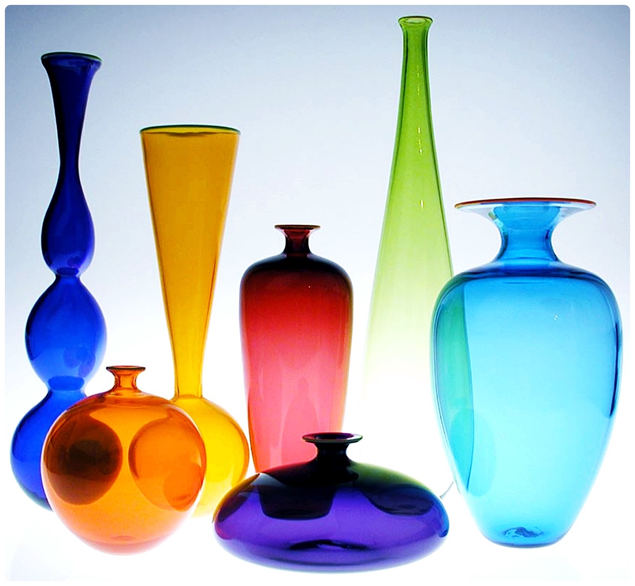 Solve Transparent Forms - Art Glass Vessels jigsaw puzzle online with ...