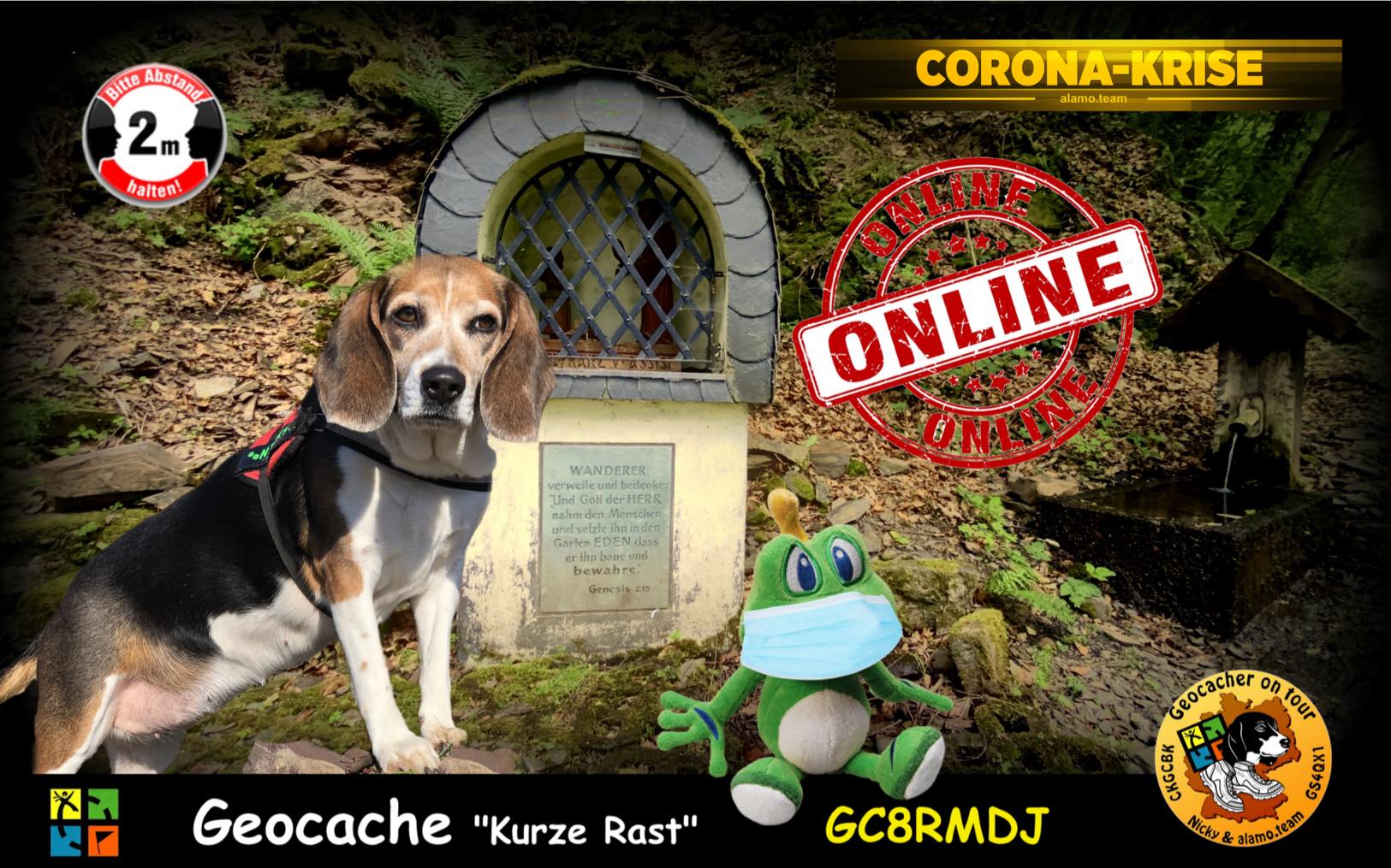 Solve Kurze Rast (CacheDog "Nicky") (Geocaching, get the TB-Code ...