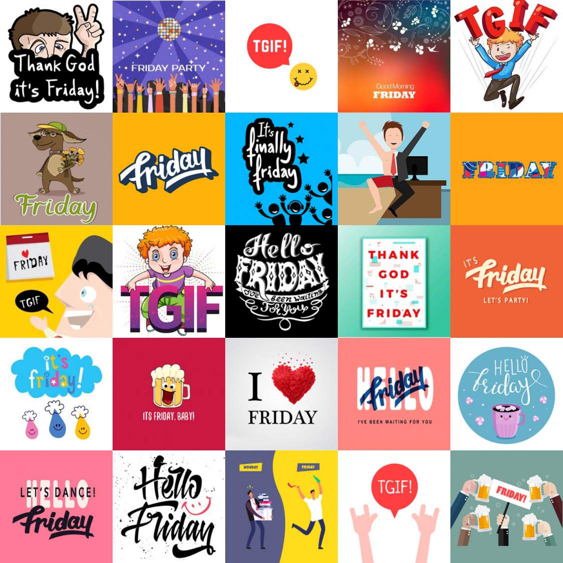 Solve Hello Friday TGIF jigsaw puzzle online with 49 pieces