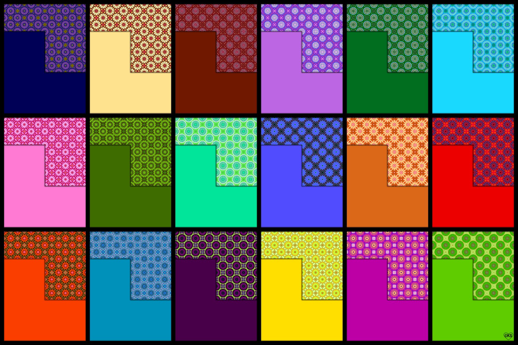 Solve Pattern and Plain L's!! ~ H jigsaw puzzle online with 600 pieces