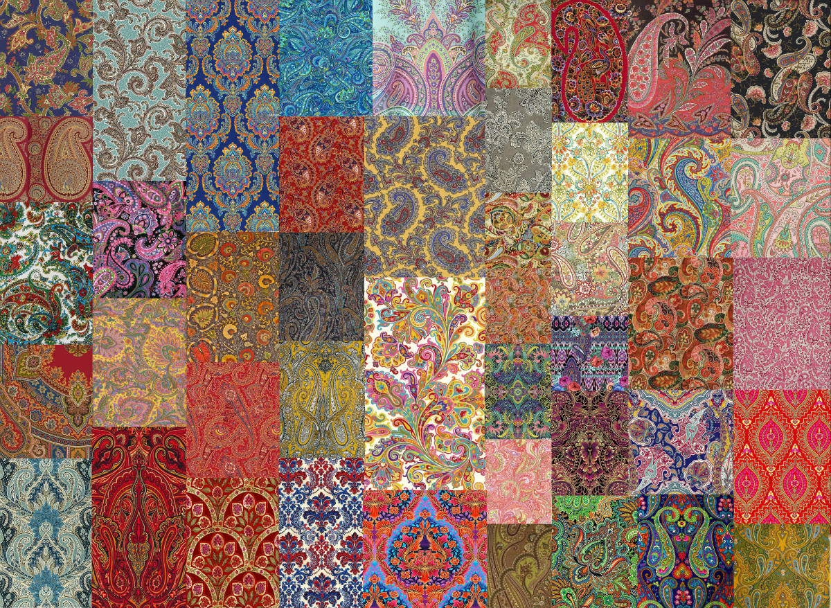 Solve Paisley Patterns jigsaw puzzle online with 108 pieces
