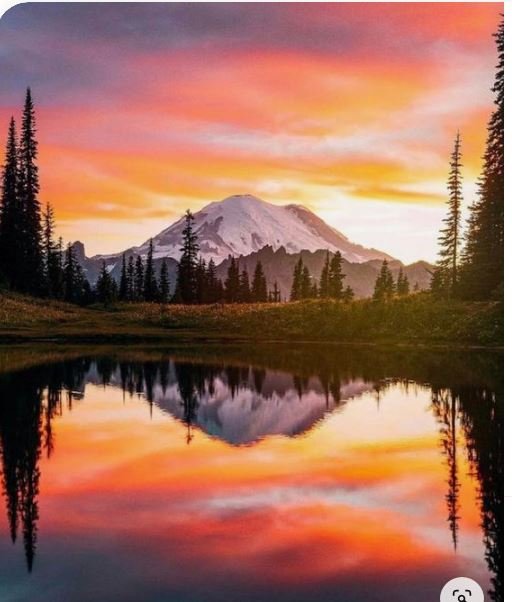 Solve Mt. Ranier, Washington state, USA jigsaw puzzle online with 42 pieces