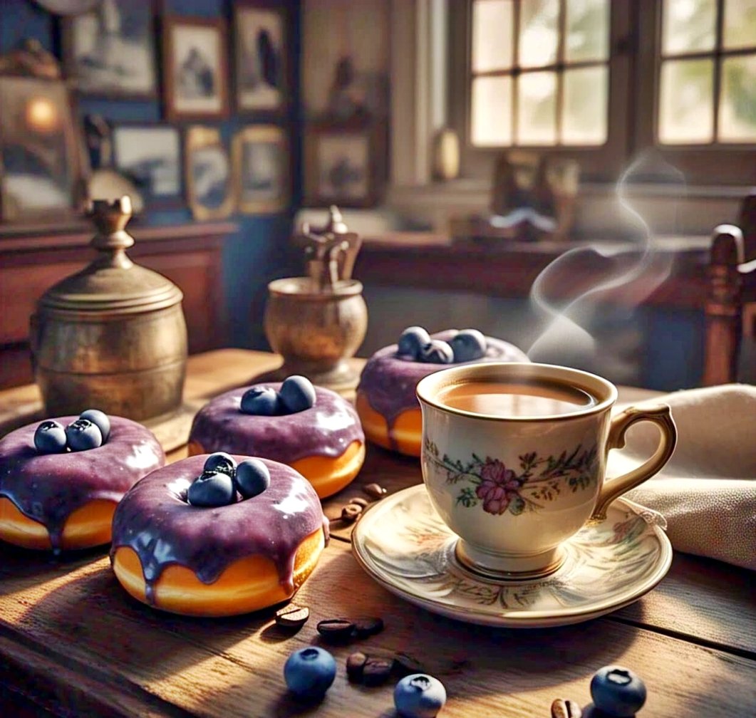 Solve blueberry donuts jigsaw puzzle online with 100 pieces
