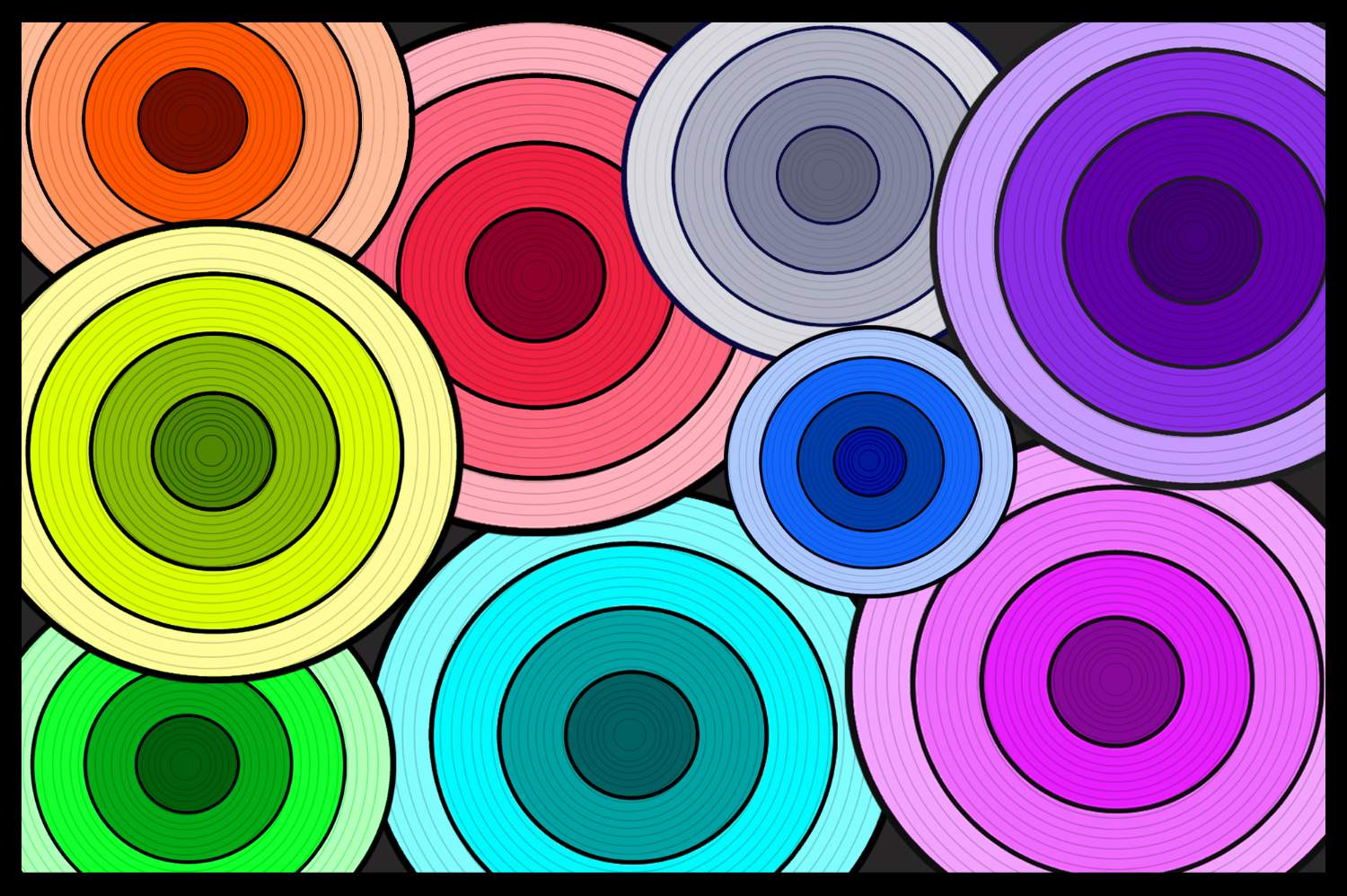 Solve Big Circles are Fun 1 - Quick Solve jigsaw puzzle online with 96 ...