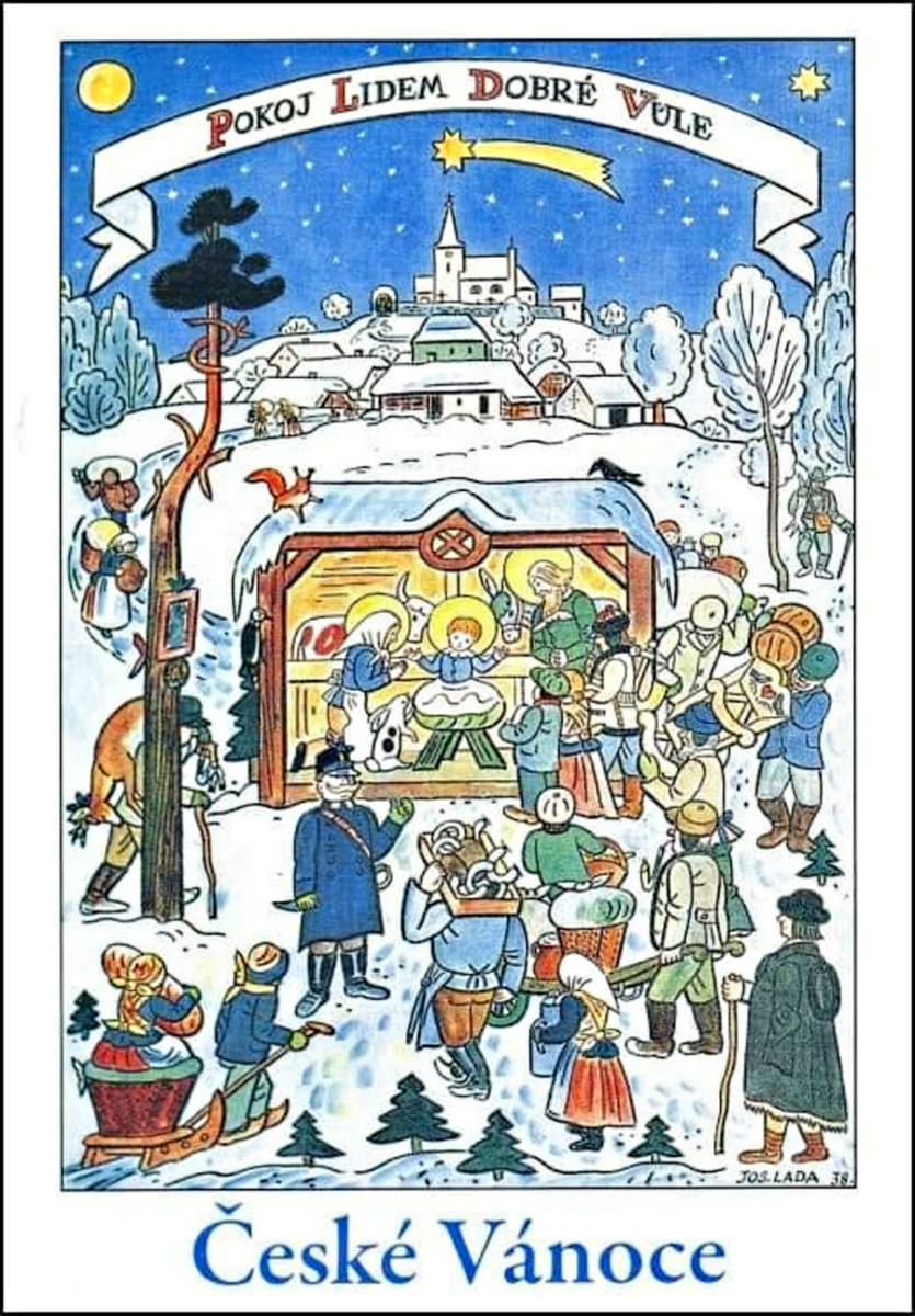 Solve Josef Lada - České Vánoce jigsaw puzzle online with 280 pieces