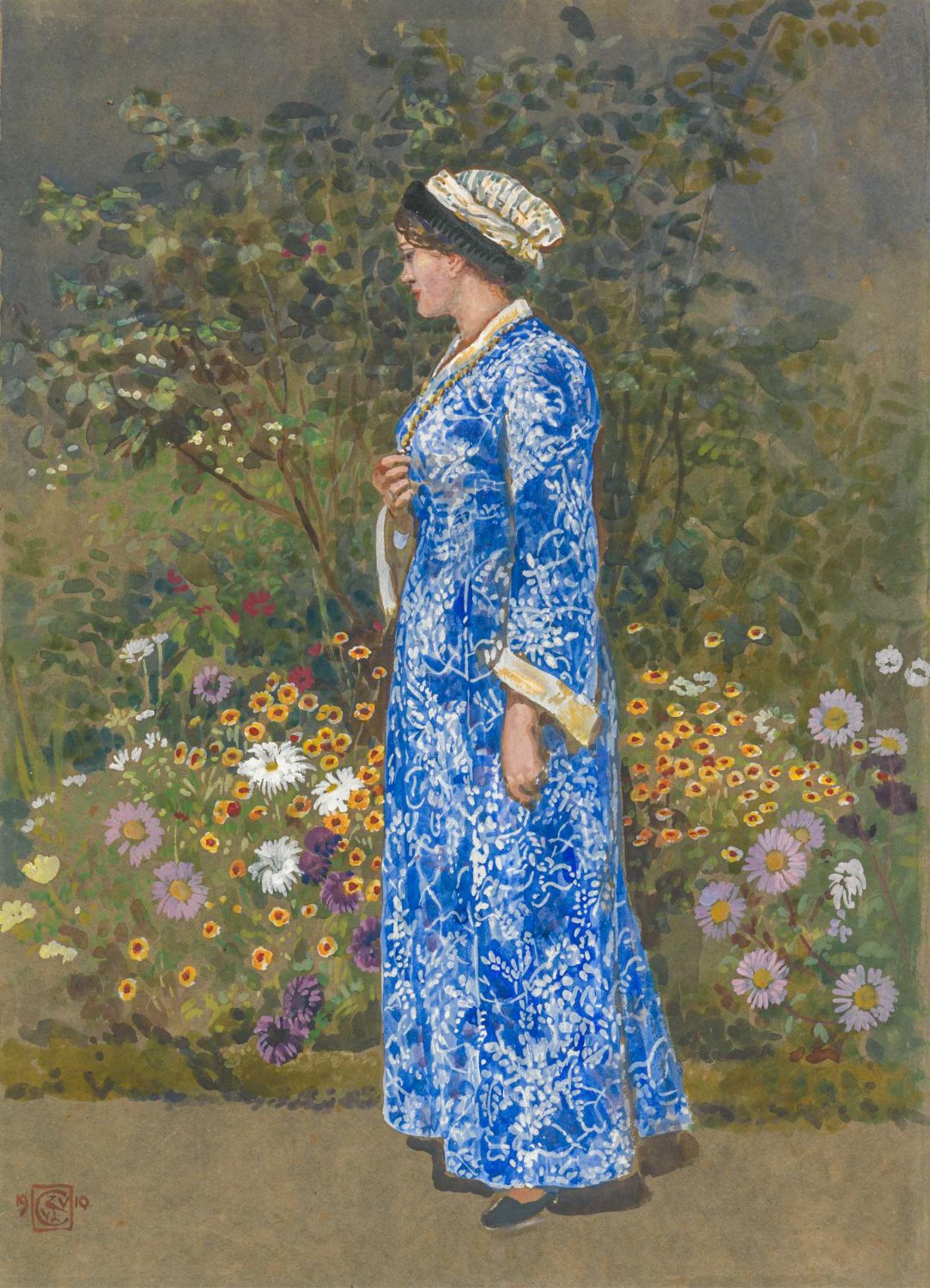 Solve Woman in a Kimono jigsaw puzzle online with 204 pieces