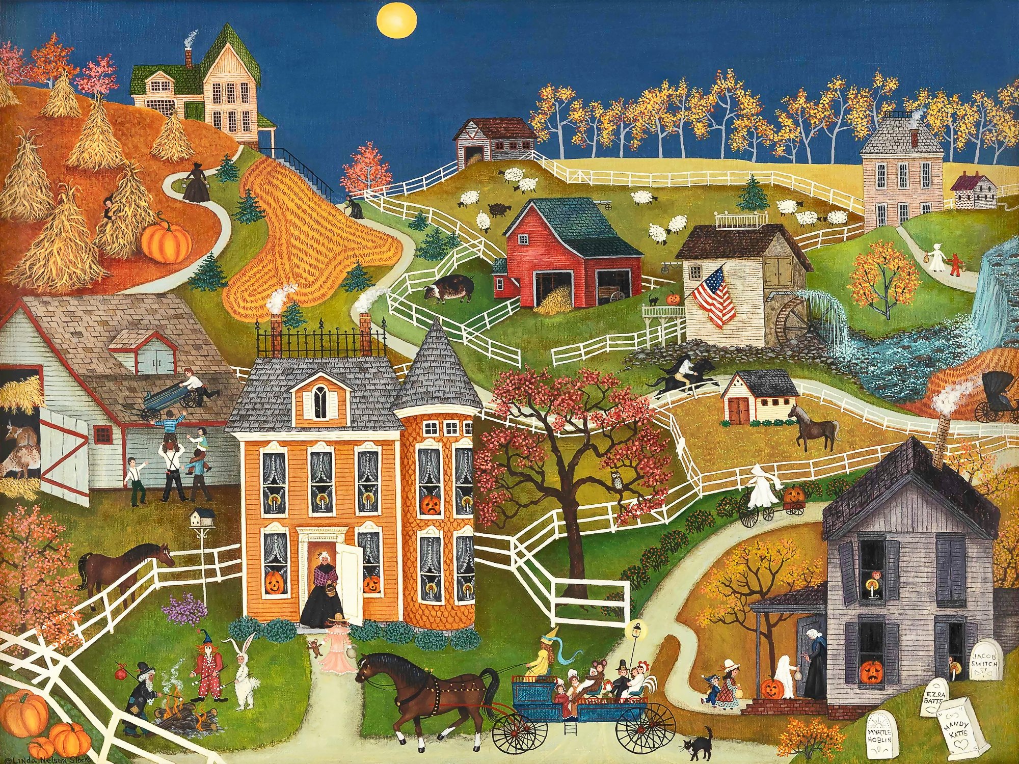 Jigsaw Puzzle | 352 pieces | Halloween scene | Jigidi