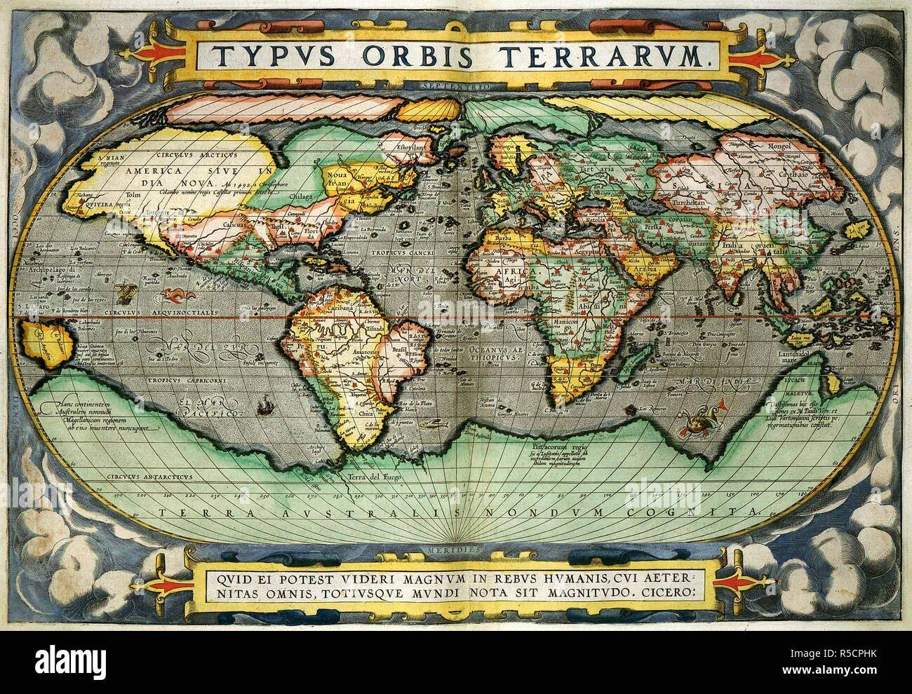 Solve Abraham Ortelius - Typus Orbis Terrarum jigsaw puzzle online with ...