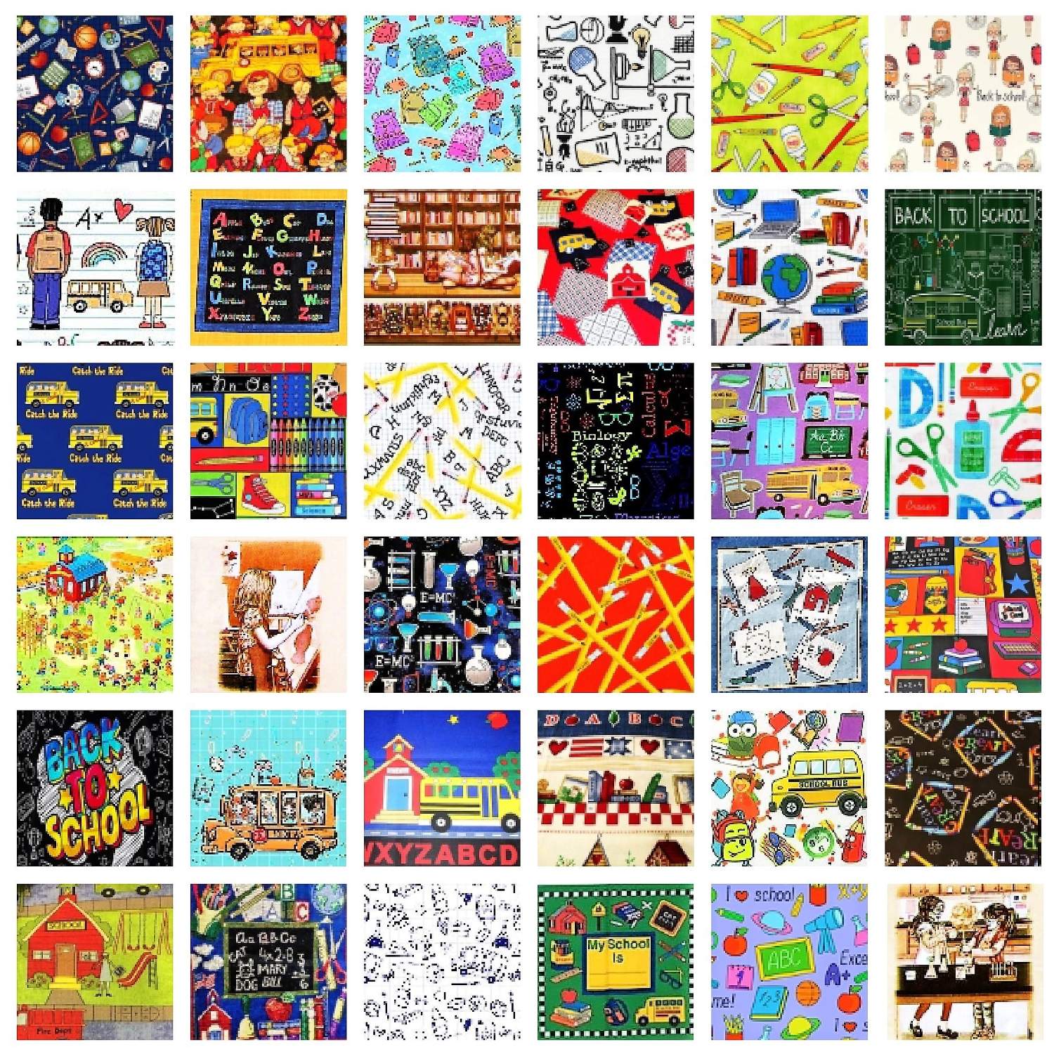 Solve PATCHWORK BACK TO SCHOOL jigsaw puzzle online with 256 pieces