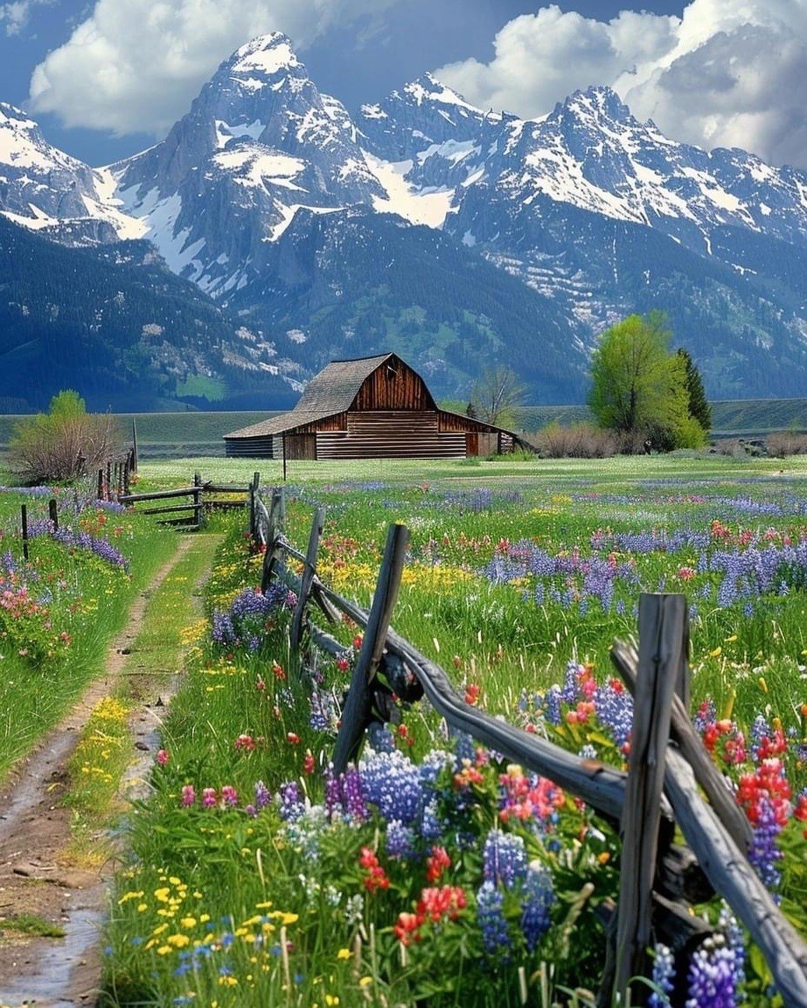 Solve Two track lane to the barn jigsaw puzzle online with 120 pieces