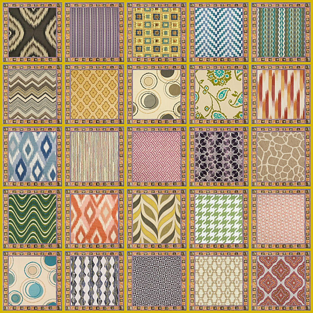 Solve lovely textiles jigsaw puzzle online with 100 pieces