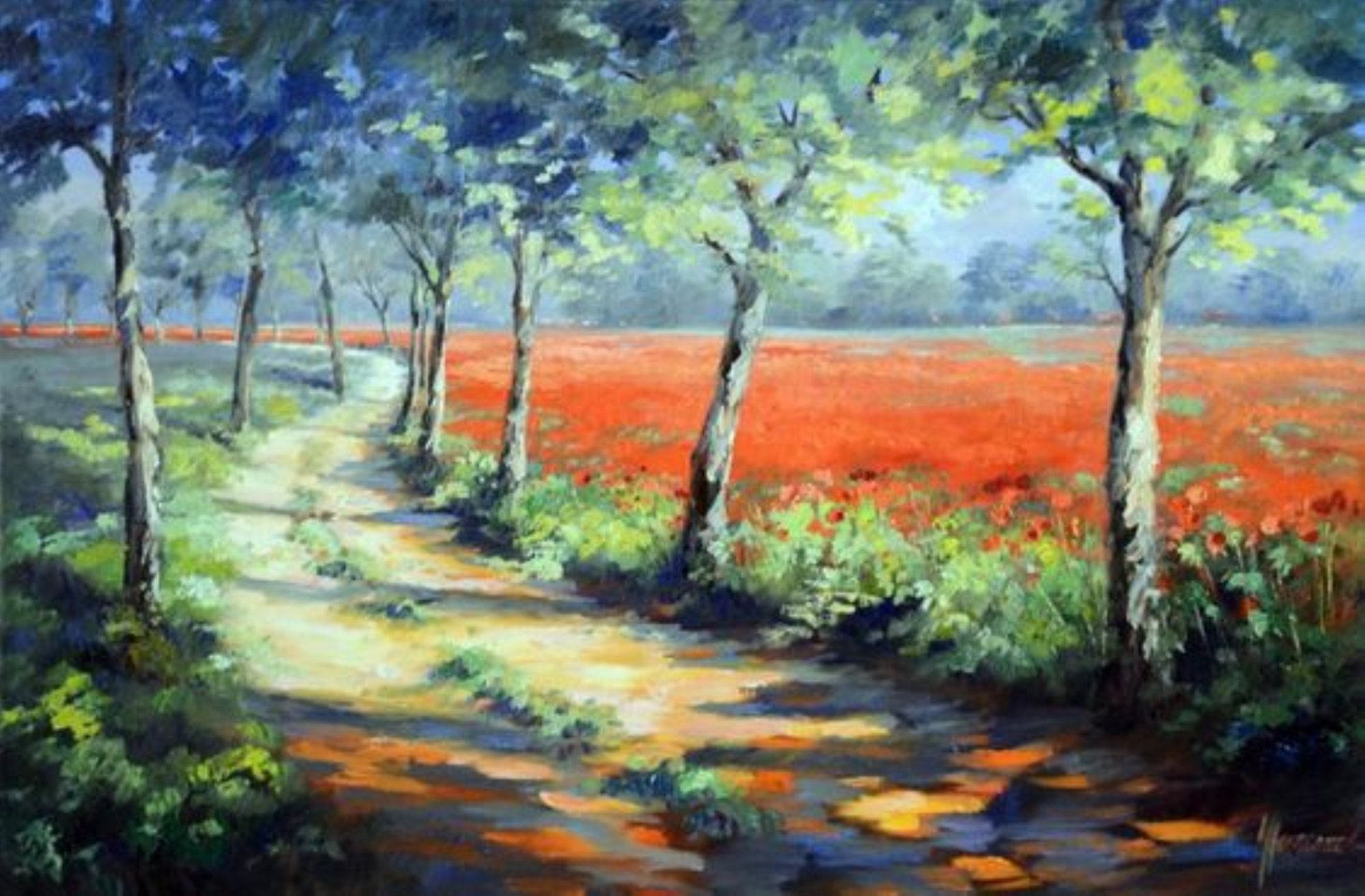 Jigsaw Puzzle | Pathway Through Fields With Poppies ~ Ute Hermann ...