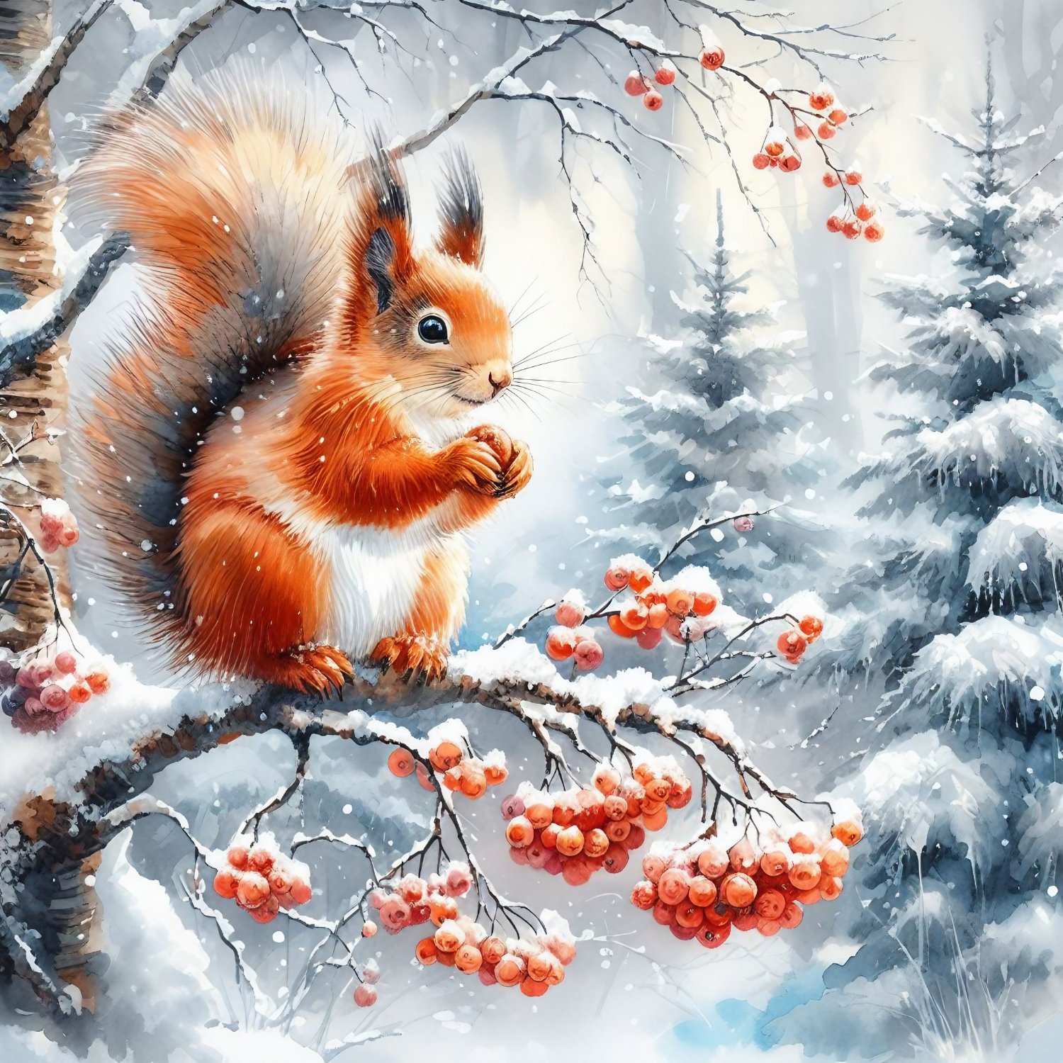 Solve Squirrel Having Lunch Out jigsaw puzzle online with 64 pieces