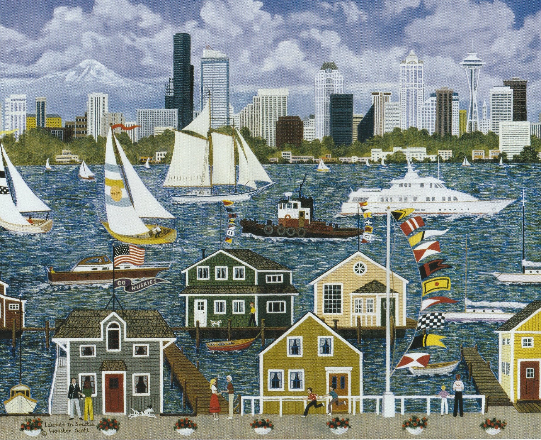 Solve Lakeside In Seattle {Jane Wooster Scott} jigsaw puzzle online ...