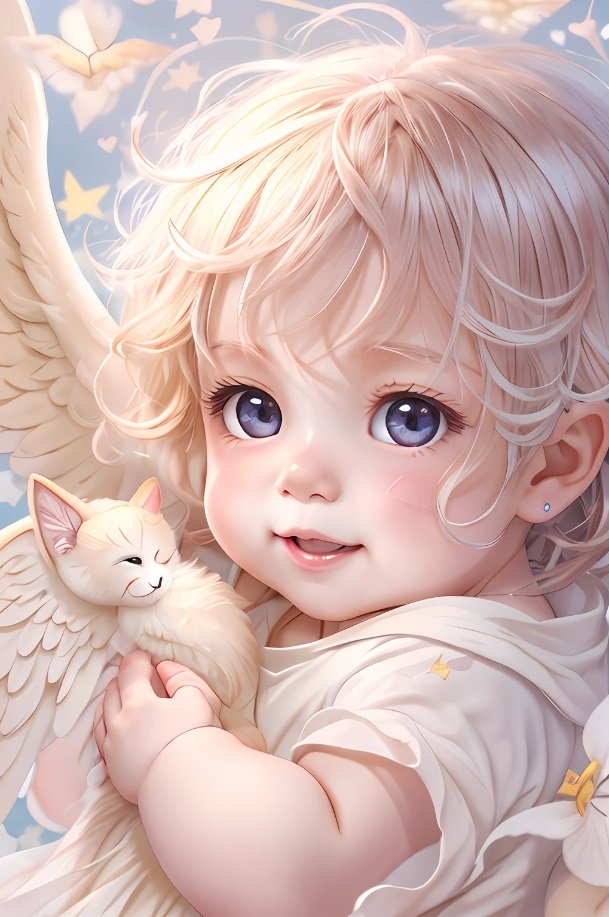 Solve Blessings of Angels jigsaw puzzle online with 70 pieces