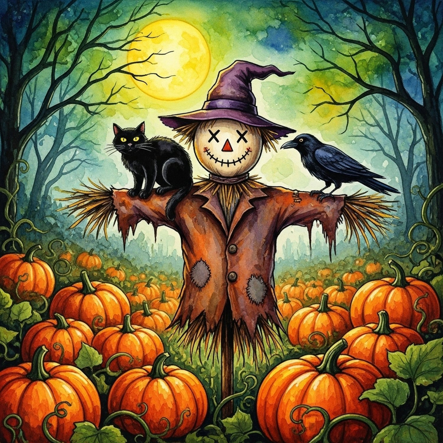 Solve The Raven And The Cat. From 9-600 pieces jigsaw puzzle online ...