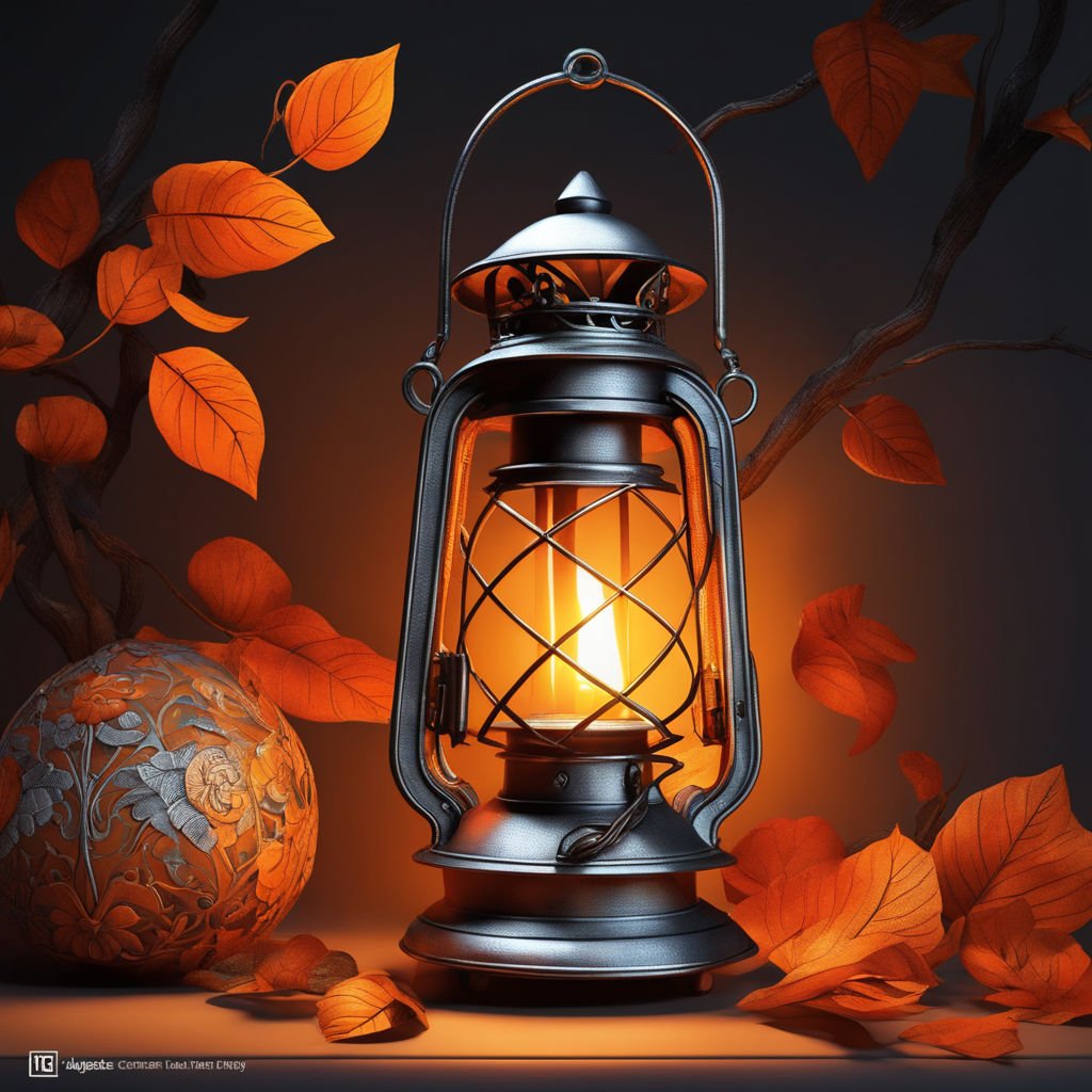 Solve Autumn Lantern (Medium jigsaw puzzle online with 100 pieces