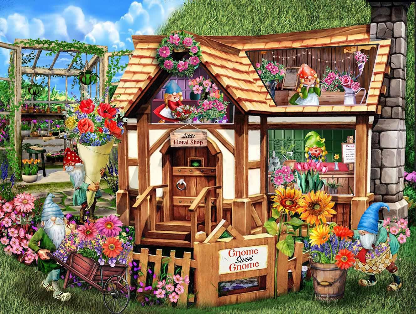 Solve Gnome Sweet Gnome (Large) jigsaw puzzle online with 204 pieces
