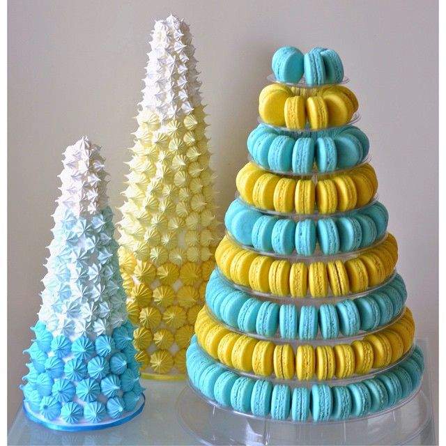 Solve yellow & blue macaroons and meringue towers jigsaw puzzle online ...